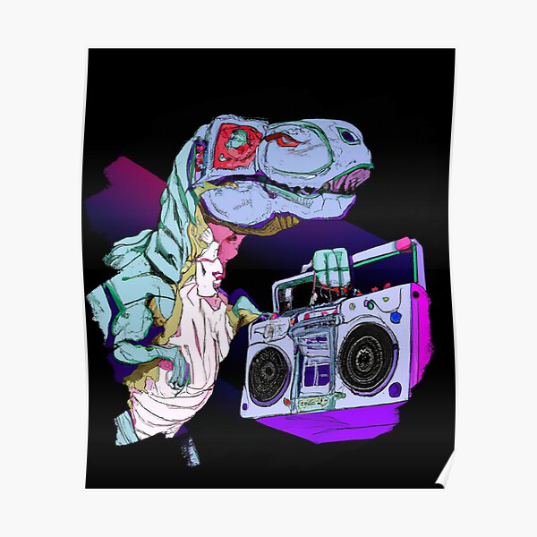 "T Rex Dinosaur Boombox Stereo Techno Tyrannosaurus Rex DJ Music ...