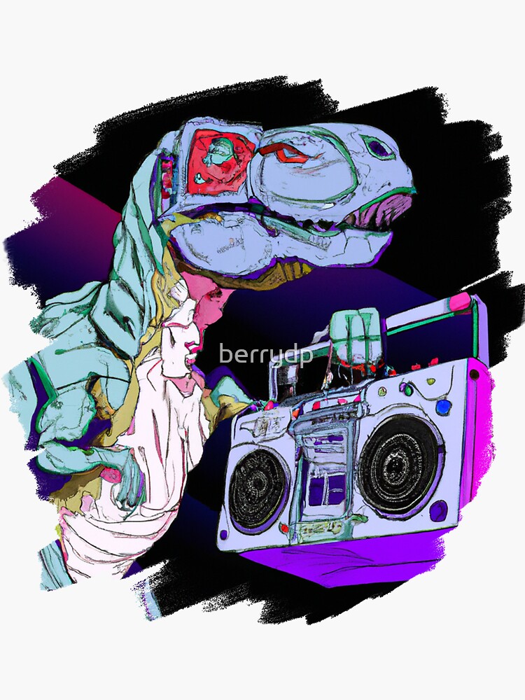 "T Rex Dinosaur Boombox Stereo Techno Tyrannosaurus Rex DJ Music ...