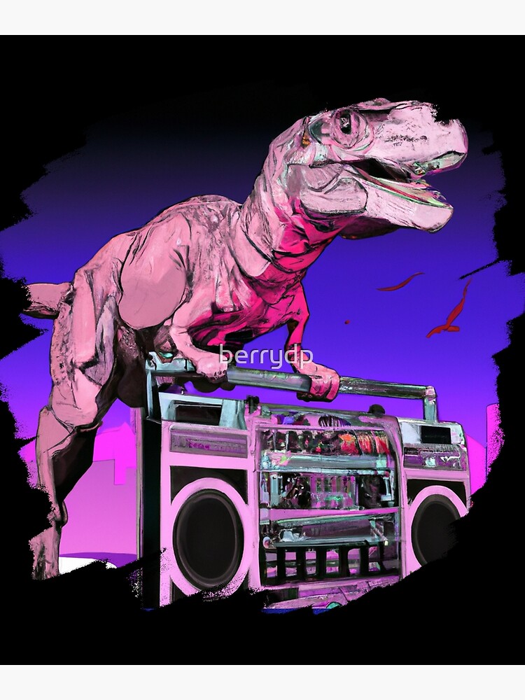 "T Rex Dinosaur Boombox Stereo Techno Tyrannosaurus Rex DJ Music ...