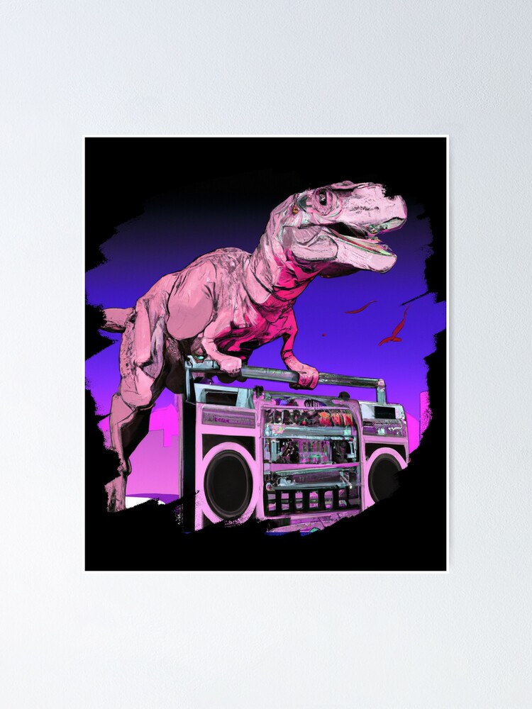 "T Rex Dinosaur Boombox Stereo Techno Tyrannosaurus Rex DJ Music ...