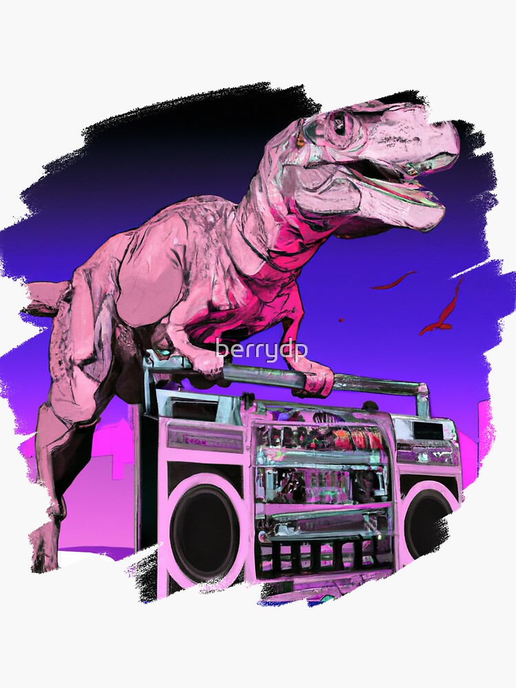 "T Rex Dinosaur Boombox Stereo Techno Tyrannosaurus Rex DJ Music ...