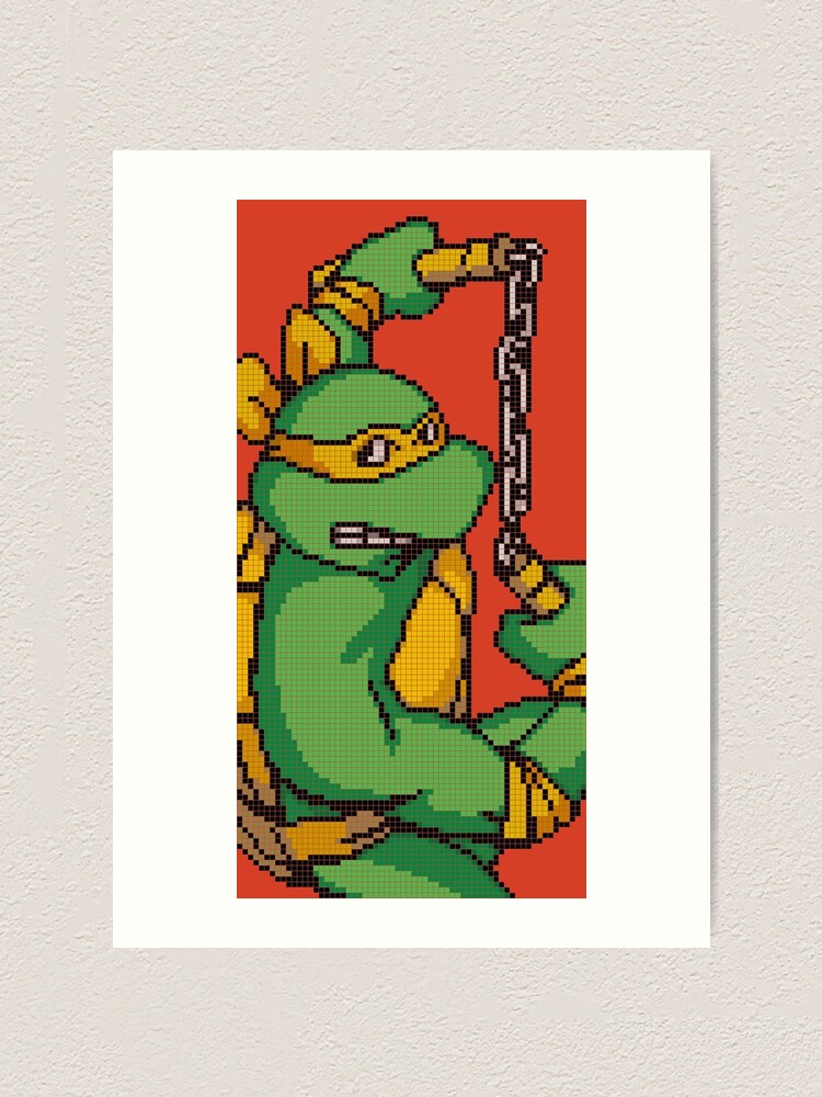 "TMNT Mikey, Pixel Arcade Edition" Art Print for Sale by horatiohayden ...