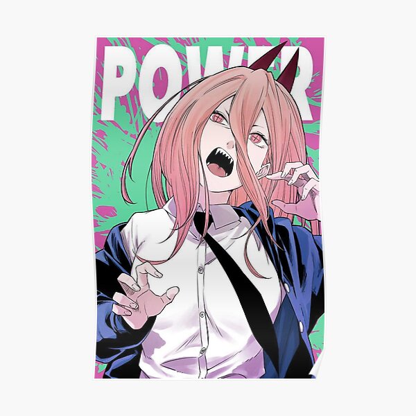 "power : chainsaw man" Poster for Sale by XYPROW | Redbubble
