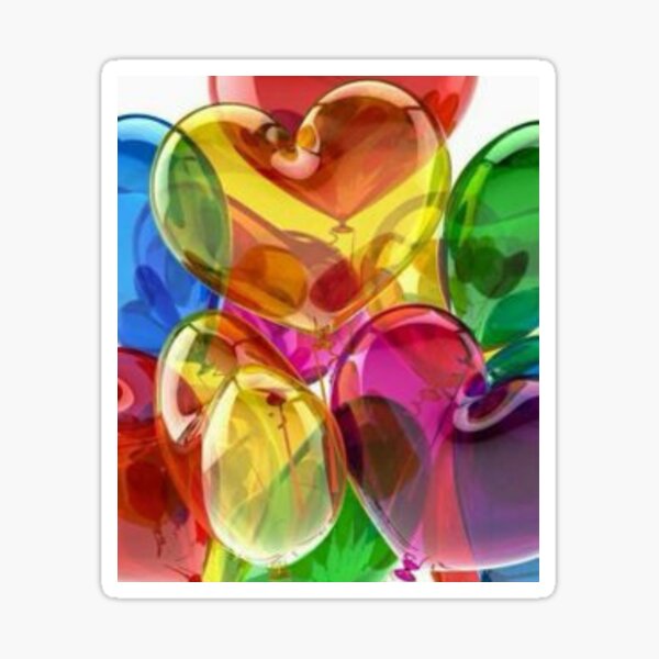 "Heart balloons photo print." Sticker for Sale by SuperStarStore ...