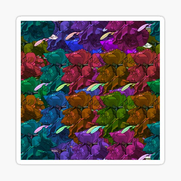 "Rows and rows of roses" Sticker for Sale by designsSKA | Redbubble