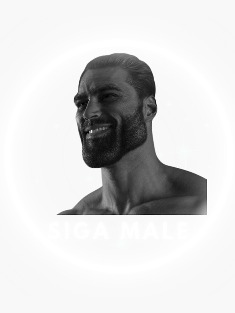 "Siga Male" Sticker for Sale by Roti-Lal | Redbubble