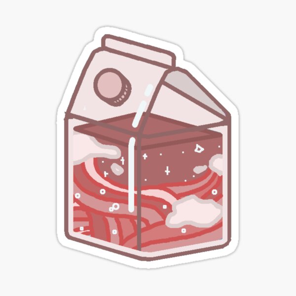 "Aesthetic pink wave milk" Sticker for Sale by Moonmilk- | Redbubble