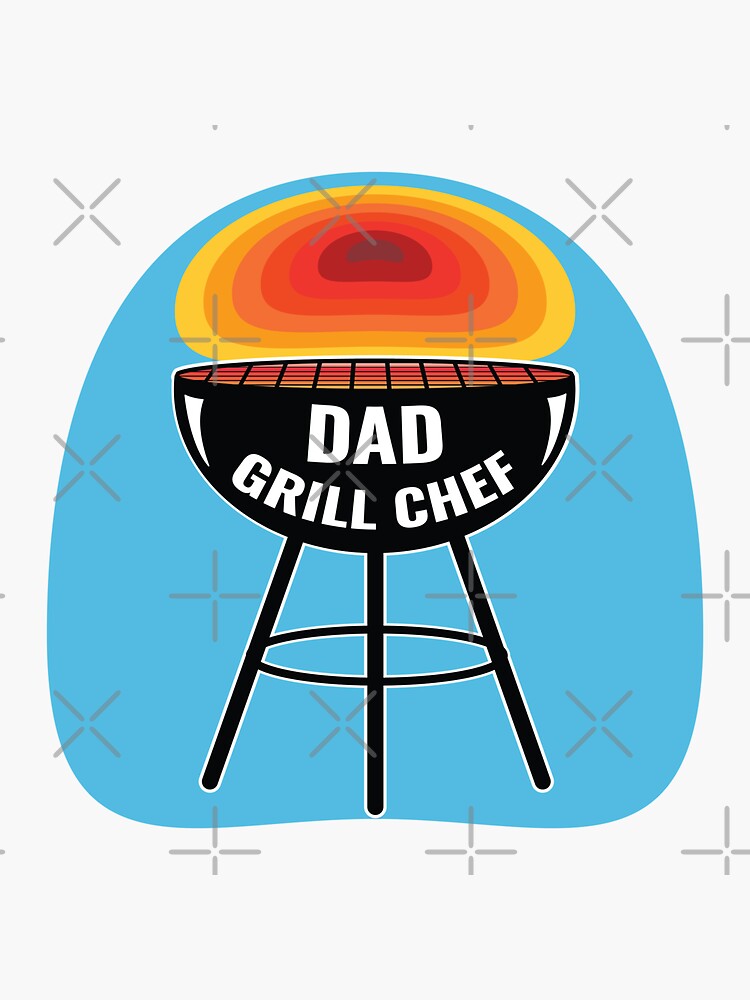 "Retro Dad Grill Chef Cook Father Garden BBQ & Sun Lover Phrase ...