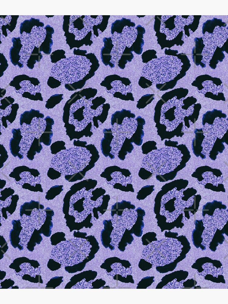 "Purple Glitter Leopard Print Pattern" Sticker for Sale by ...