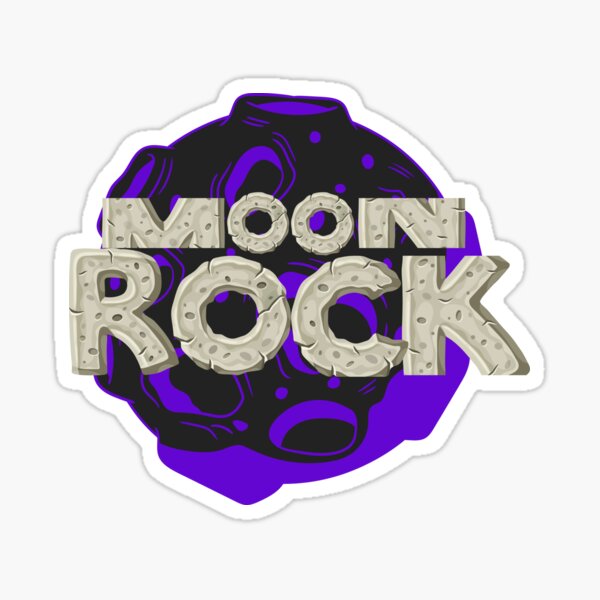 "Neon Purple Moon Rock Custom T-Shirt " Sticker for Sale by ...