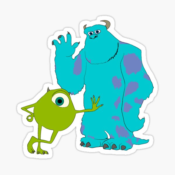 "Mike and Sully" Sticker for Sale by allegraravitz | Redbubble