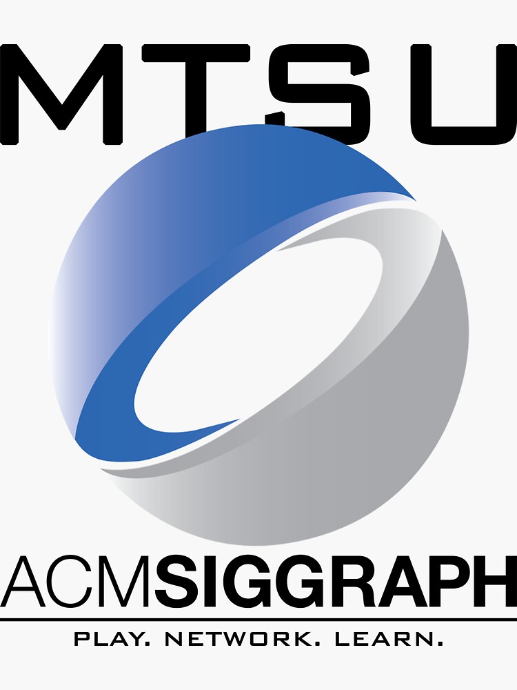 "MTSU ACM SIGGRAPH Black Letters" Sticker for Sale by mtsuacmsiggraph | Redbubble