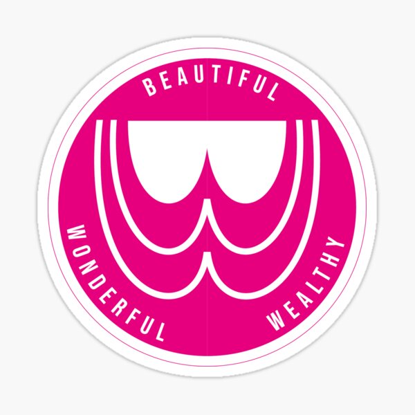 "I am beautiful, I am wonderful and I am wealthy " Sticker for Sale by ...