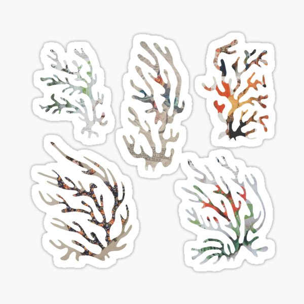 "Paper Corals" Sticker for Sale by zeljkica | Redbubble