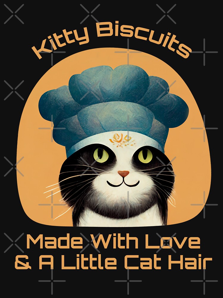 "Cute Black and White Funny Cat Making Biscuits With Love and Cat Hair ...