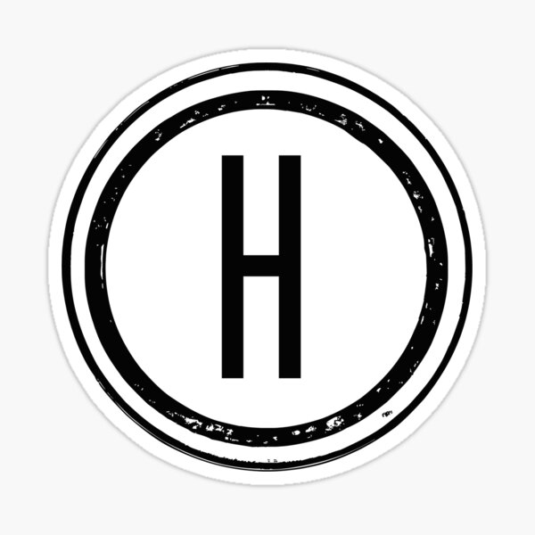 "Letter H Stamp" Sticker for Sale by FangirlFuel | Redbubble