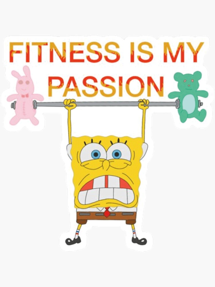 "spongebob gym Active T-Shirt" Sticker for Sale by BLACKSTOR1 | Redbubble