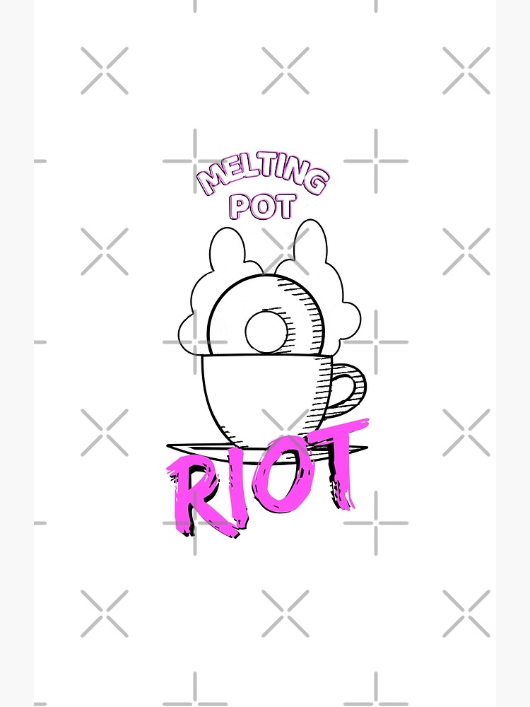 "webcomic Melting Pot Riot logo " Art Print for Sale by AubDiamant ...
