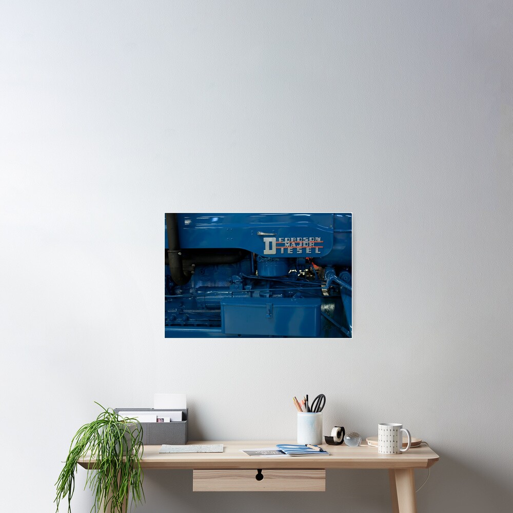 "Fordson Major Diesel Tractor engine" Poster by jcmeyer | Redbubble