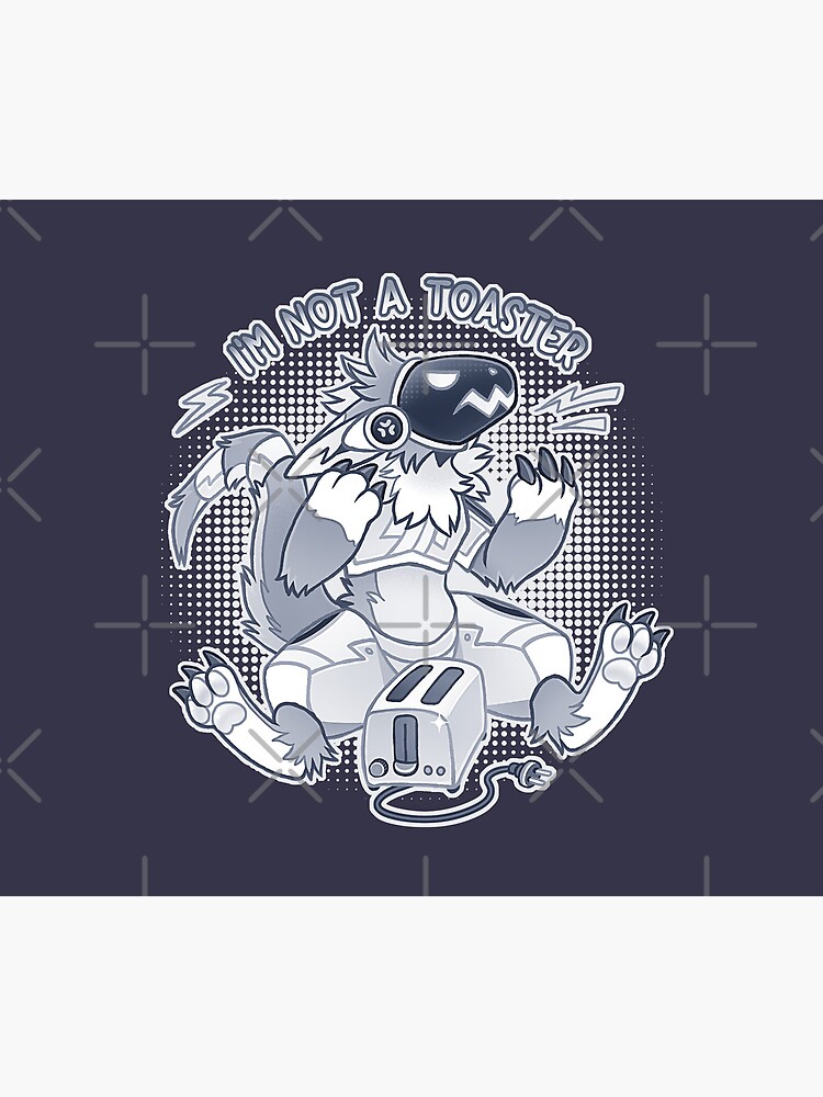 "Gray Grumpy Protogen - I'm not a toaster" Mouse Pad for Sale by Mr ...