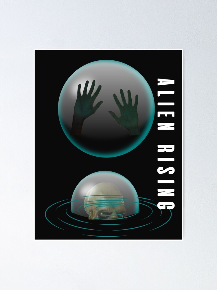 " Alien Rising White Mist Custom T-Shirt" Poster for Sale by ...