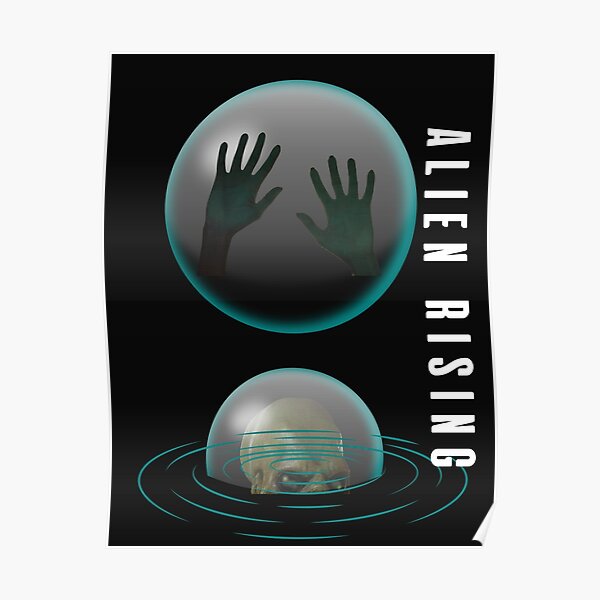 " Alien Rising White Mist Custom T-Shirt" Poster for Sale by ...