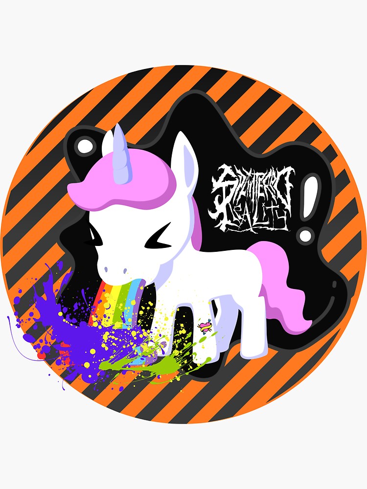 "I am a Unicorn and I just puked rainbows! -Cute Funny Gross" Sticker ...