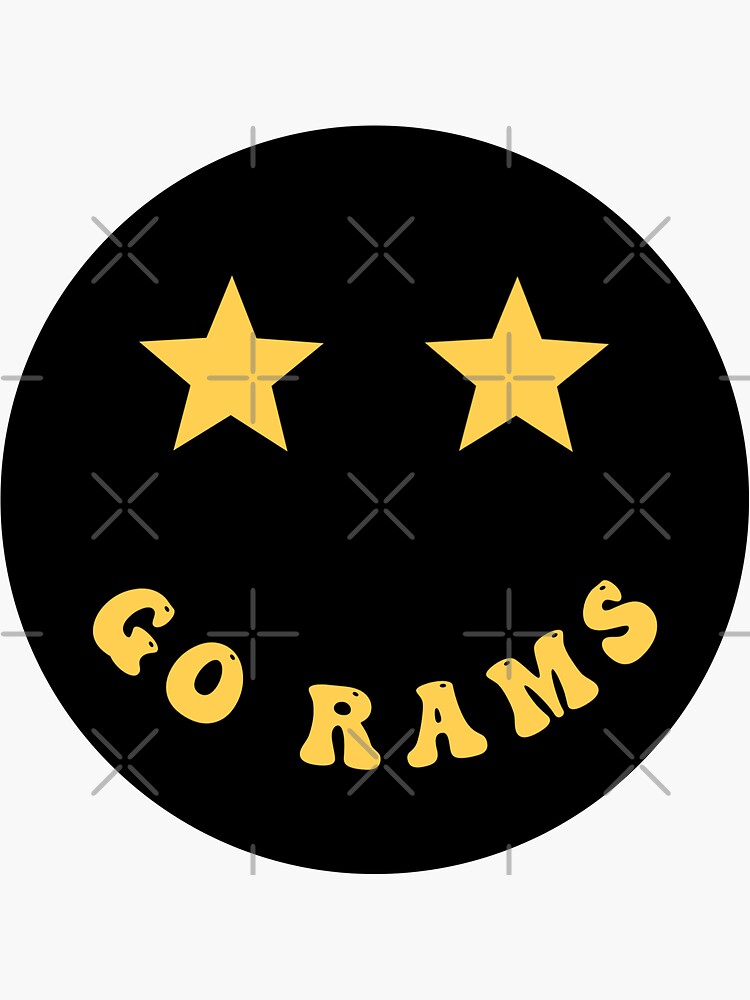 "Go Rams" Sticker for Sale by Charislit | Redbubble