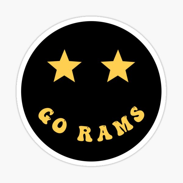 "Go Rams" Sticker for Sale by Charislit | Redbubble