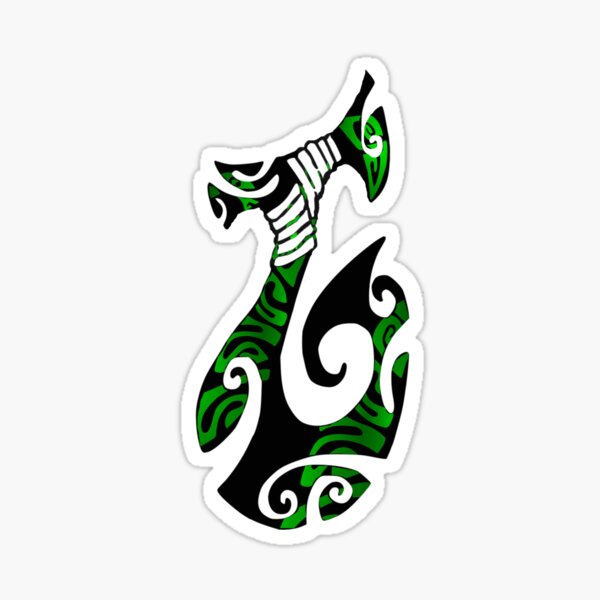 "MATAU - Black (Polynesian hook)" Sticker for Sale by Nesian-Tahiti ...