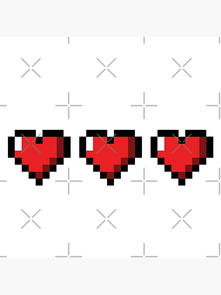 "Minecraft Health Hearts" Photographic Print for Sale by qloc | Redbubble