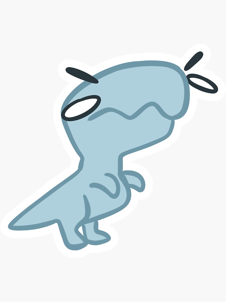 "Grumpy dinosaur " Sticker for Sale by LLAMAPOOFPOOF | Redbubble