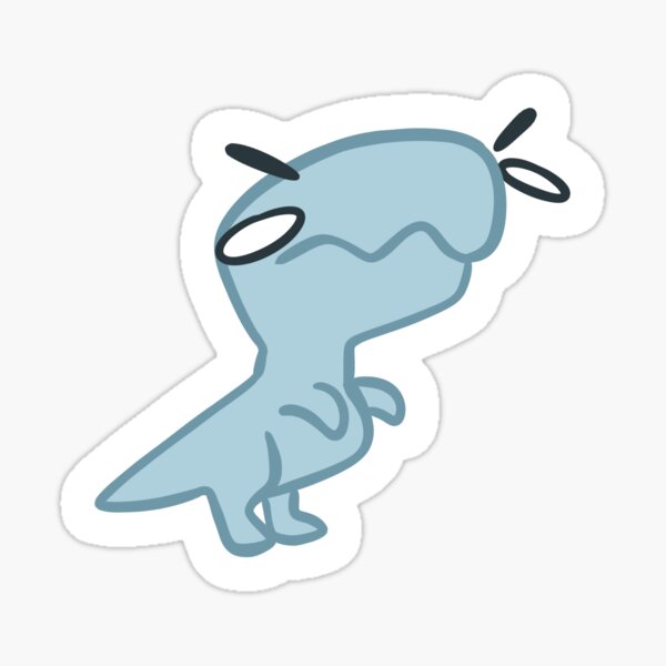 "Grumpy dinosaur " Sticker for Sale by LLAMAPOOFPOOF | Redbubble