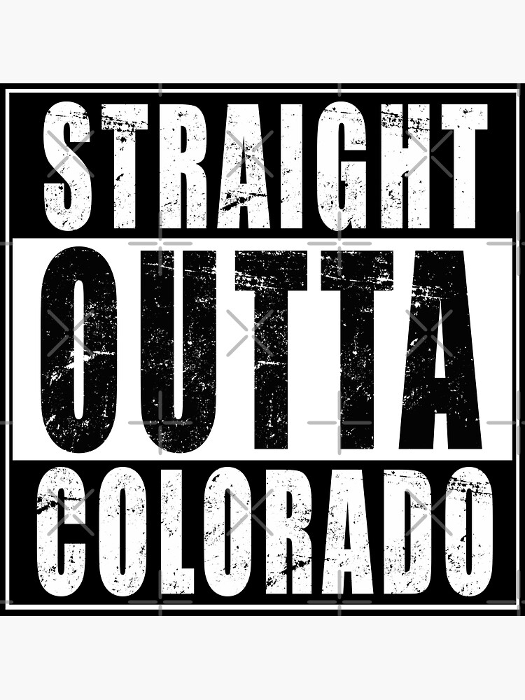 "Straight outta Colorado" Sticker for Sale by BlackCatTheory | Redbubble