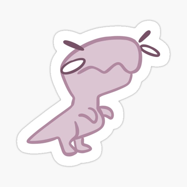 "Grumpy dinosaur " Sticker for Sale by LLAMAPOOFPOOF | Redbubble