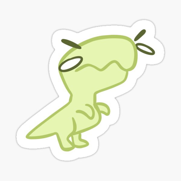 "Grumpy dinosaur " Sticker for Sale by LLAMAPOOFPOOF | Redbubble