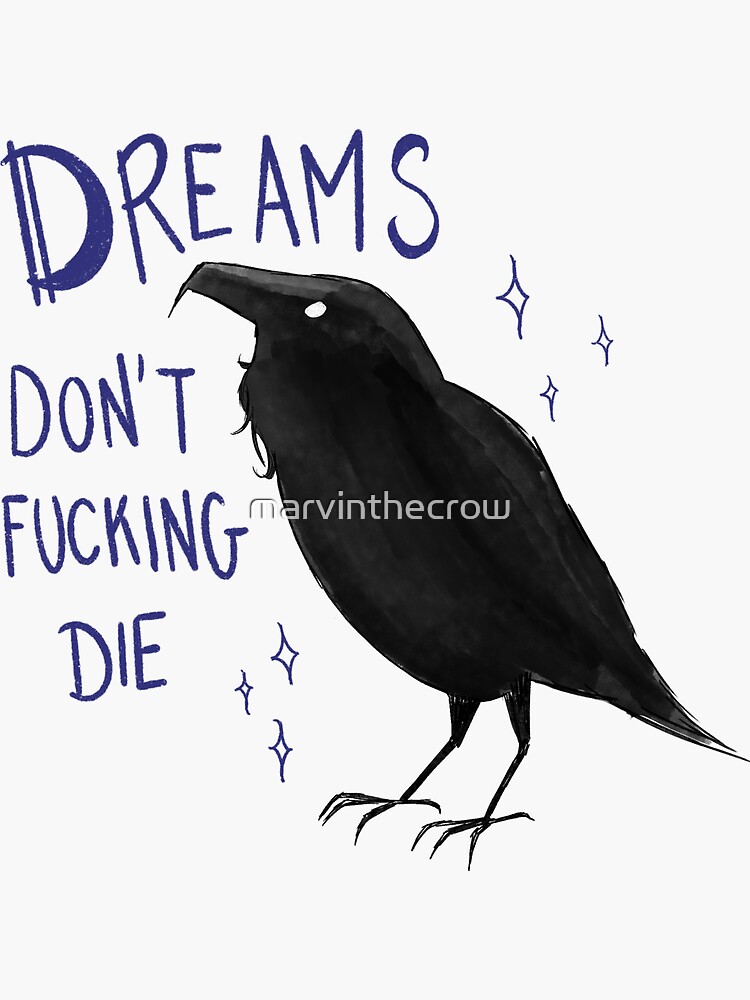 "Matthew the raven " Sticker for Sale by marvinthecrow | Redbubble