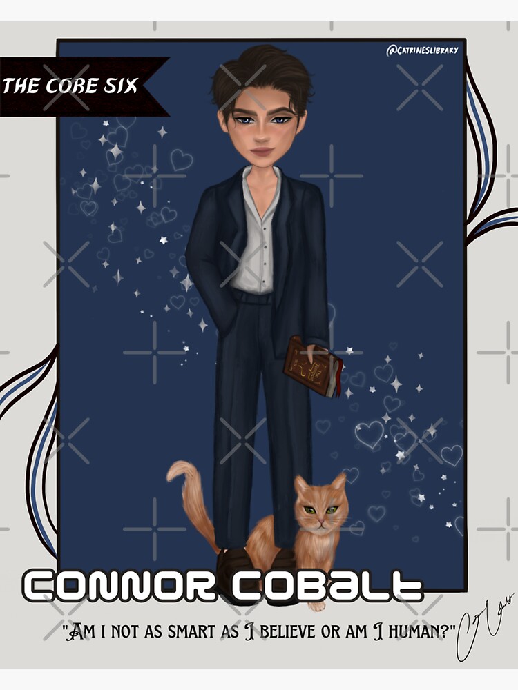 "Connor Cobalt Character Card" Sticker for Sale by catrineslibrary ...