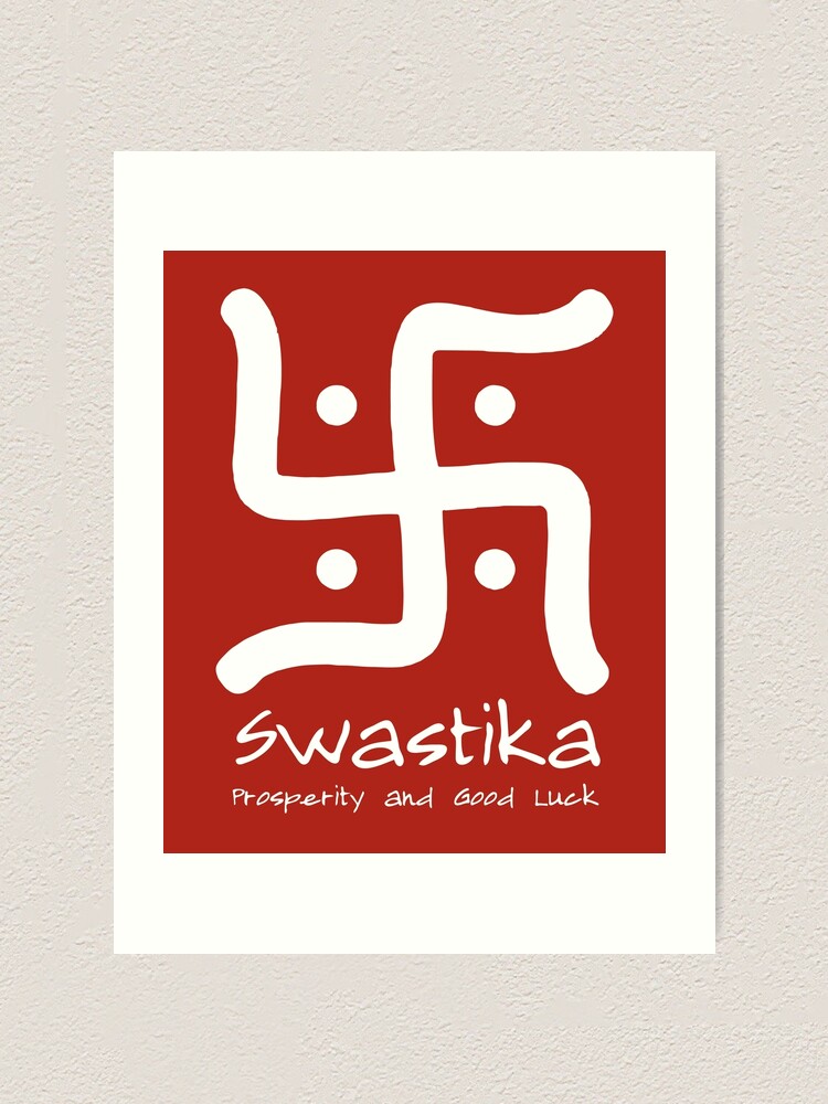 "Hindu Swastika Symbol of Prosperity and Good Luck - Swastika sign" Art ...