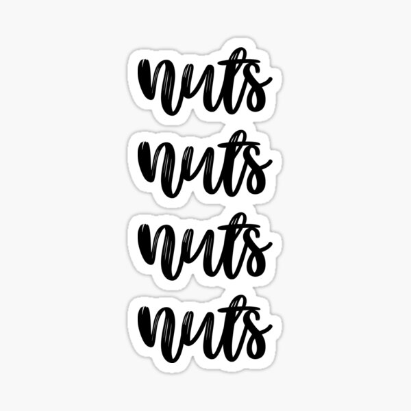 "nuts nuts nuts nuts! sticker/magnet set" Sticker for Sale by snail-galaxy | Redbubble