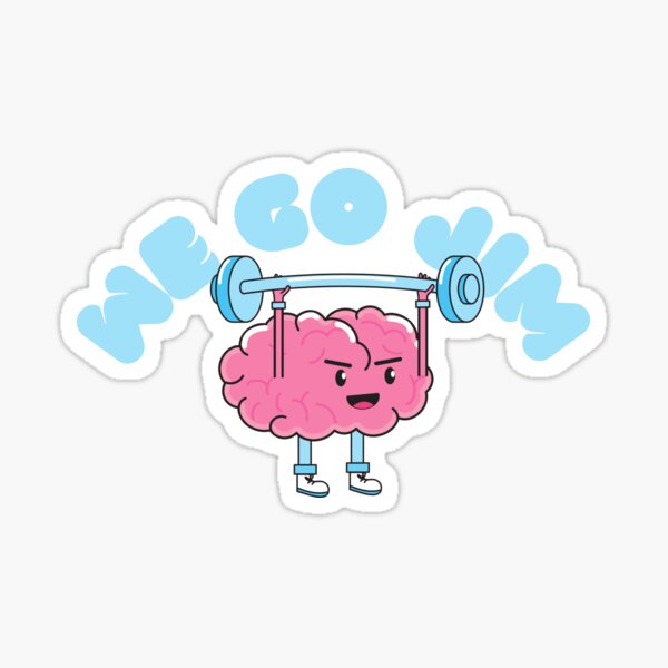 "We Go JIM Brain Lifting Weight" Sticker for Sale by YokaiFujin | Redbubble