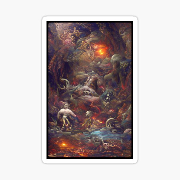 "The Depths of Hell" Sticker for Sale by DexSkullfyre | Redbubble
