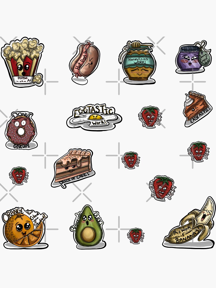 "Food pun rewards sheet" Sticker for Sale by CreationsbyLD | Redbubble