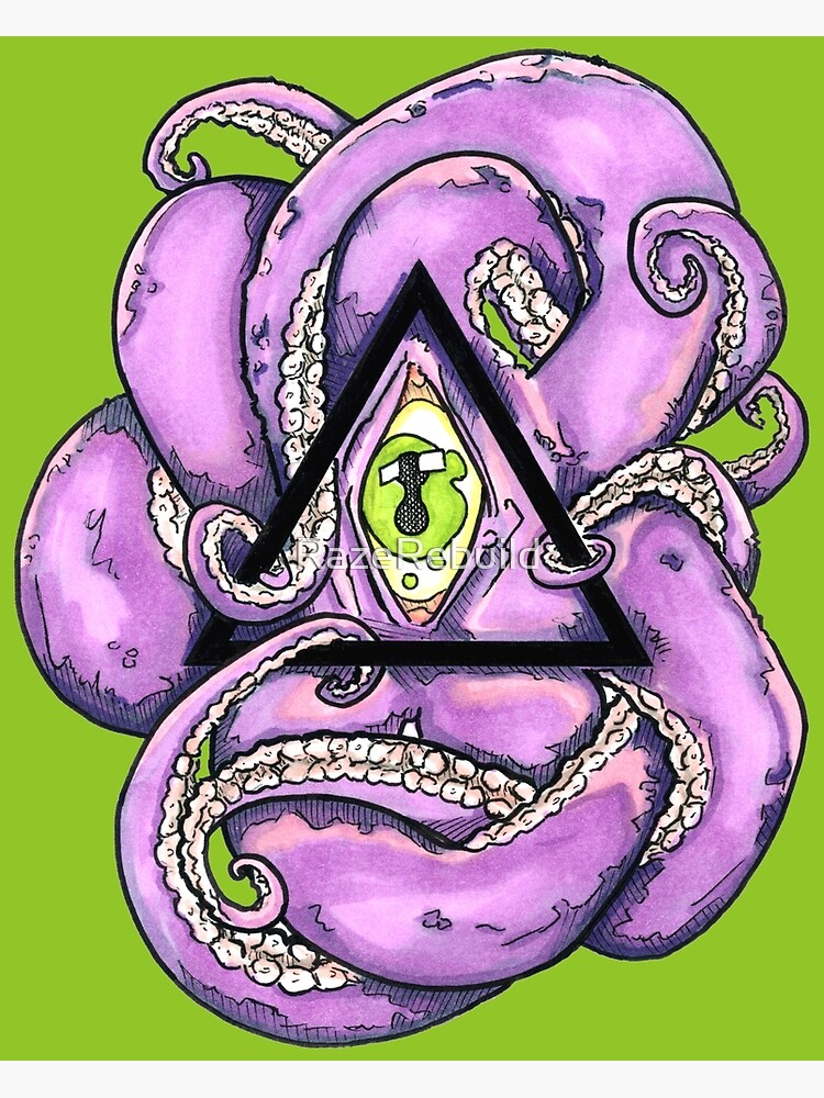 Tentacle Monster Poster For Sale By Razerebuild Redbubble