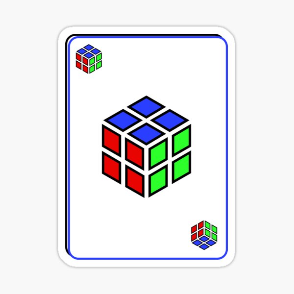 "Graphic Playing Card Rubik's Cube" Sticker for Sale by Yassin-04 ...