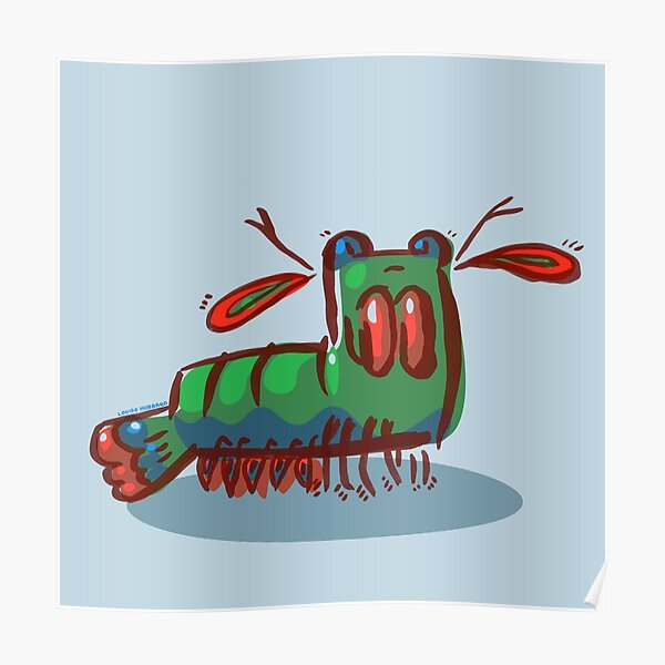 "Mantis Shrimp" Poster for Sale by Hubbardlouise | Redbubble
