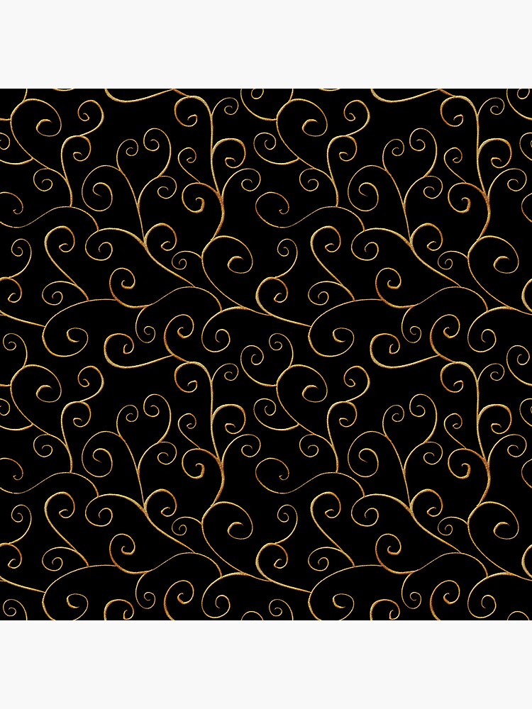 "Luxury Gold Filigree Floral Vine Pattern - Baroque Patterns" Sticker ...