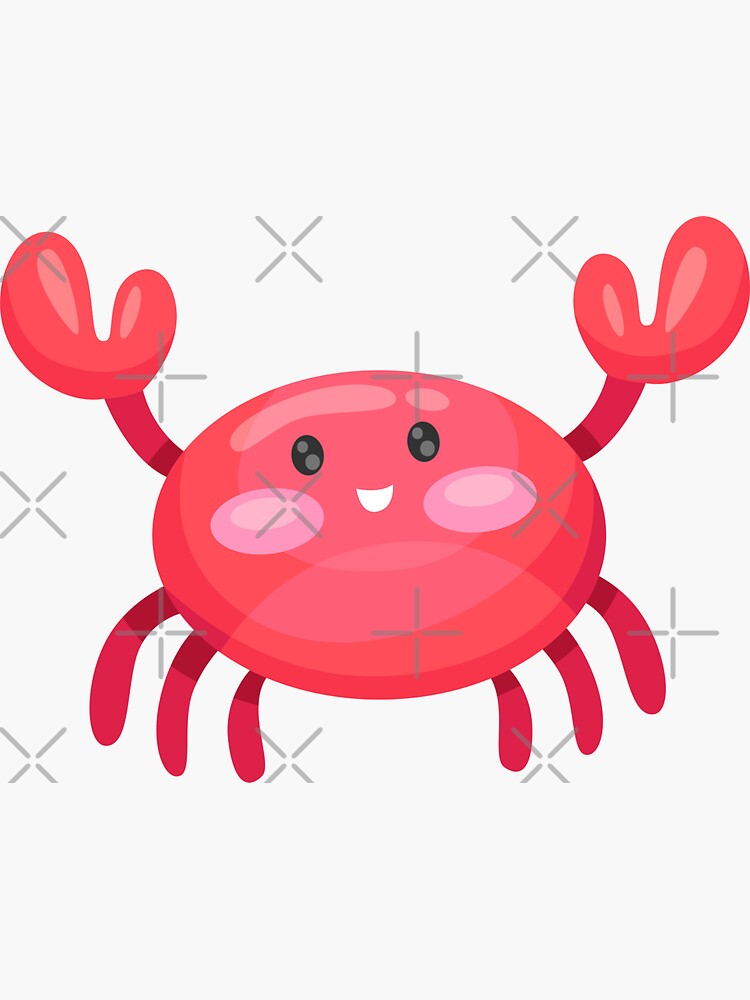 "Cute Crab" Sticker for Sale by Dreadstone25 | Redbubble