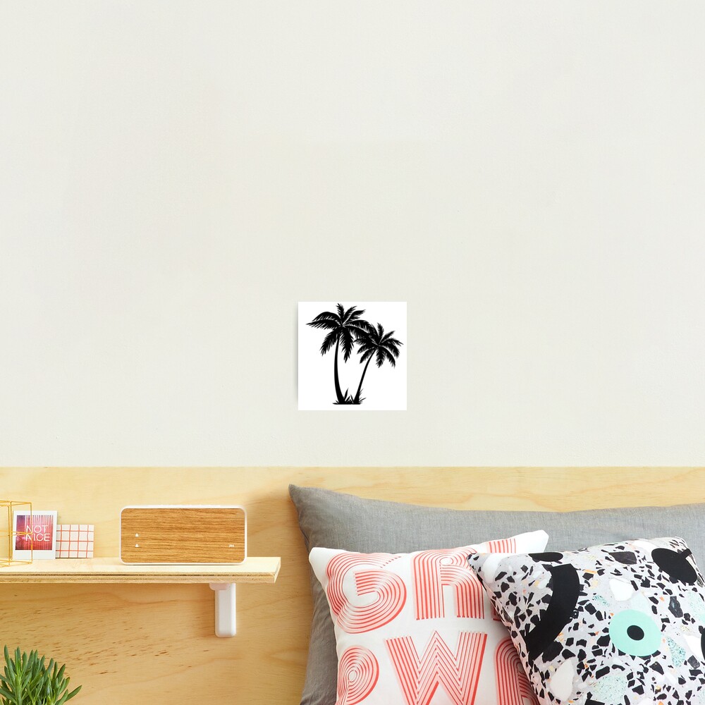 "Black Palm Tree Sticker" Poster for Sale by livpaigedesigns | Redbubble