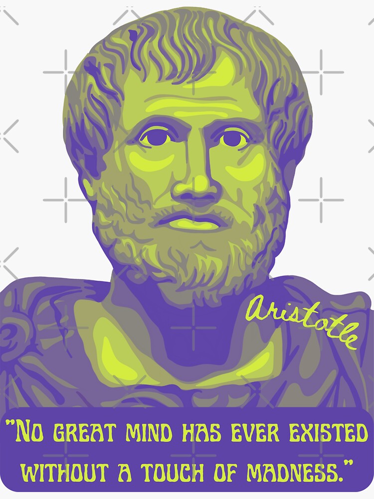 "Aristotle Portrait and Quote" Sticker for Sale by unhingedheather ...